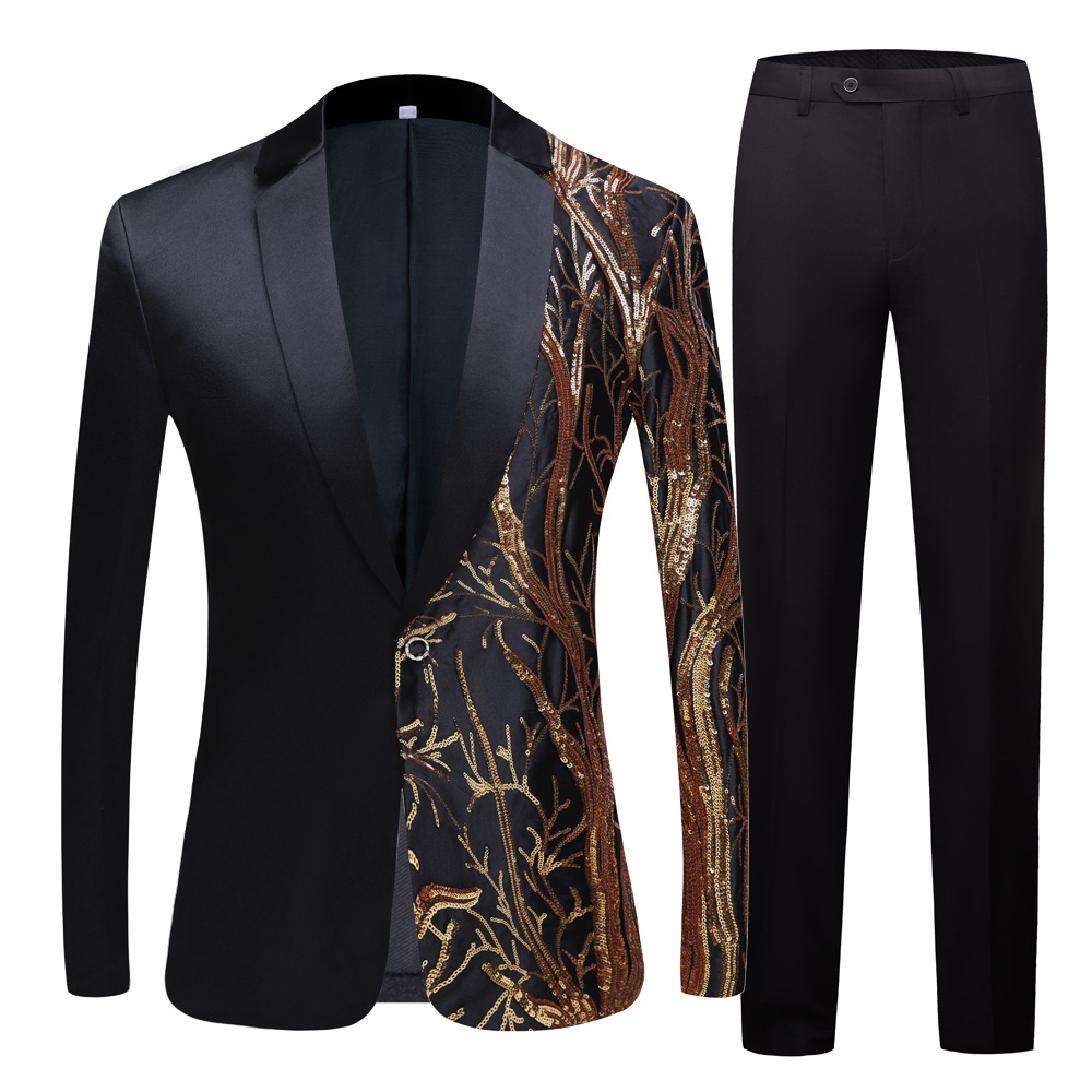 Men's Black White Blue Yellow Green Sequin Blazer Slim Fit Wedding ...