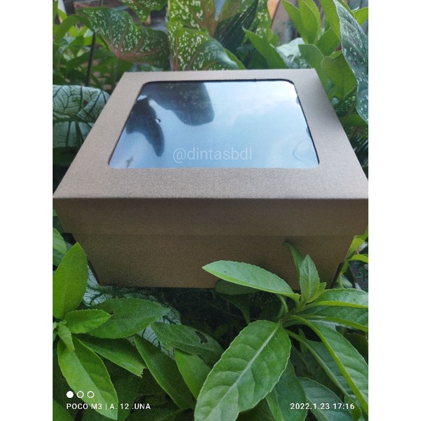 Dus box box hampers box 22xx22x12 Transparent Mica Lid Cake box Pudding ...