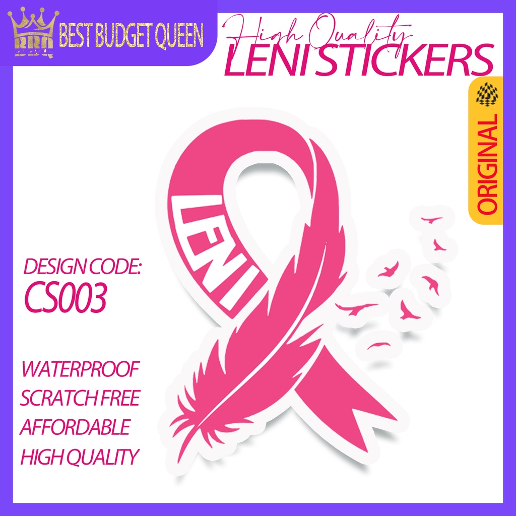 Leni Robredo Laminated waterproof Vinyl Stickers 2022 election sticker ...