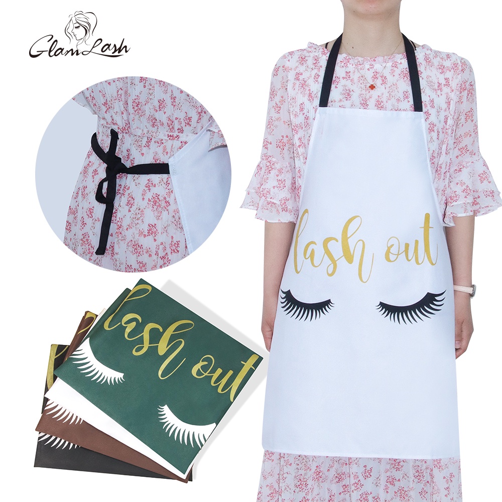GLAMLASH Bronzing Eyelash Pattern Kitchen Apron Adult Home Cooking ...