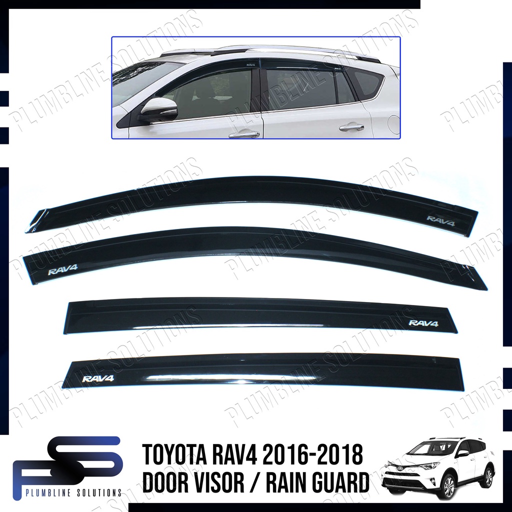 Premium Rain Visor for Toyota RAV4 2016 -2018 / Toyota RAV4 2019 - 2023 ...
