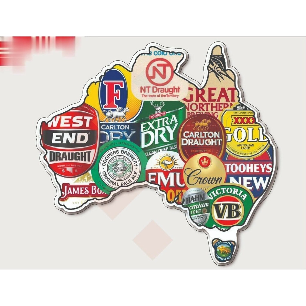 Aussie Beer Brands Sticker Decal Straya Funny Bogan JDM Car Ute 4x4 ...