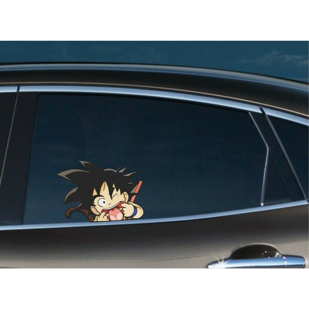 1Pair/2Pcs Kid Goku Silly Peeking Peek Window Vinyl Decal Anime ...