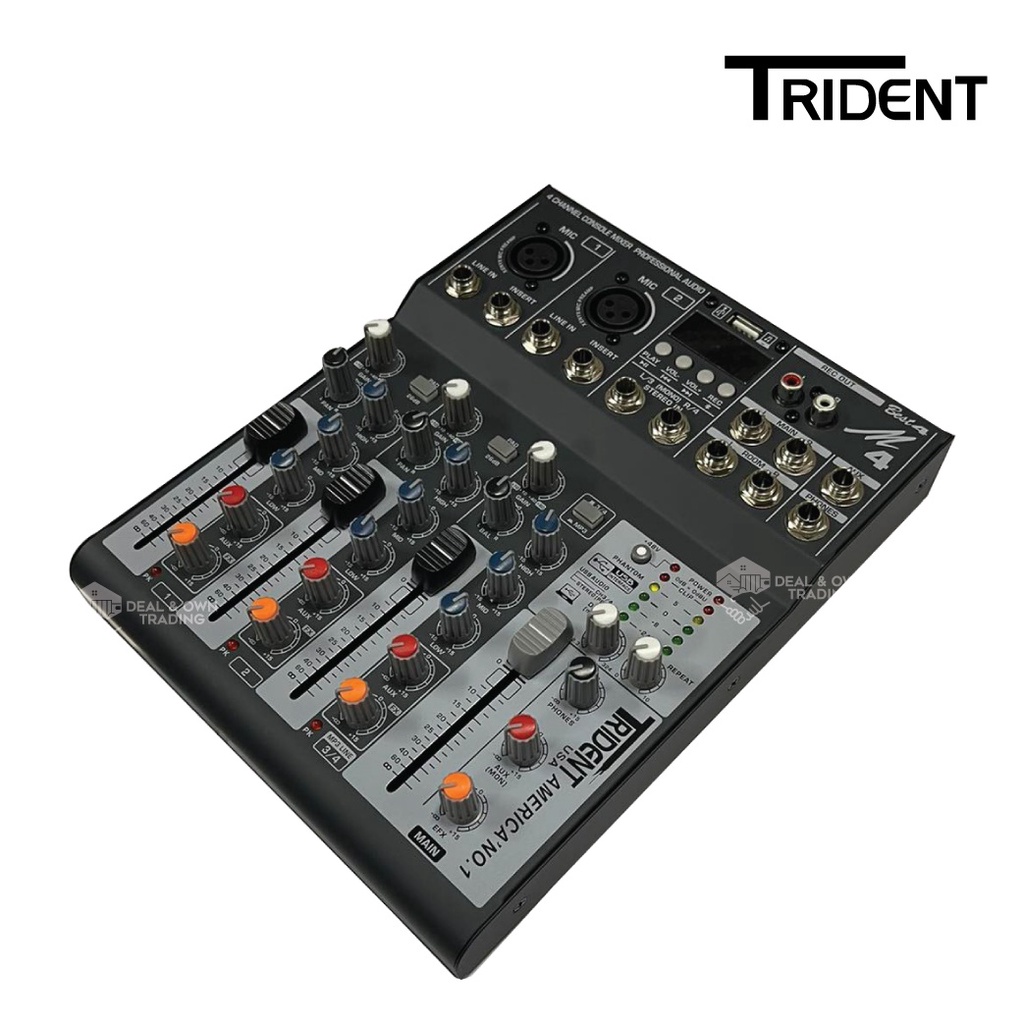 Trident M4 Mixer with USB Input + Delay + Repeat effect | Shopee ...