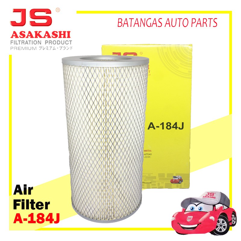 JS ASAKASHI AIR FILTER A-184J for TOYOTA HIACE COMMUTER 2.5 / SUPER ...
