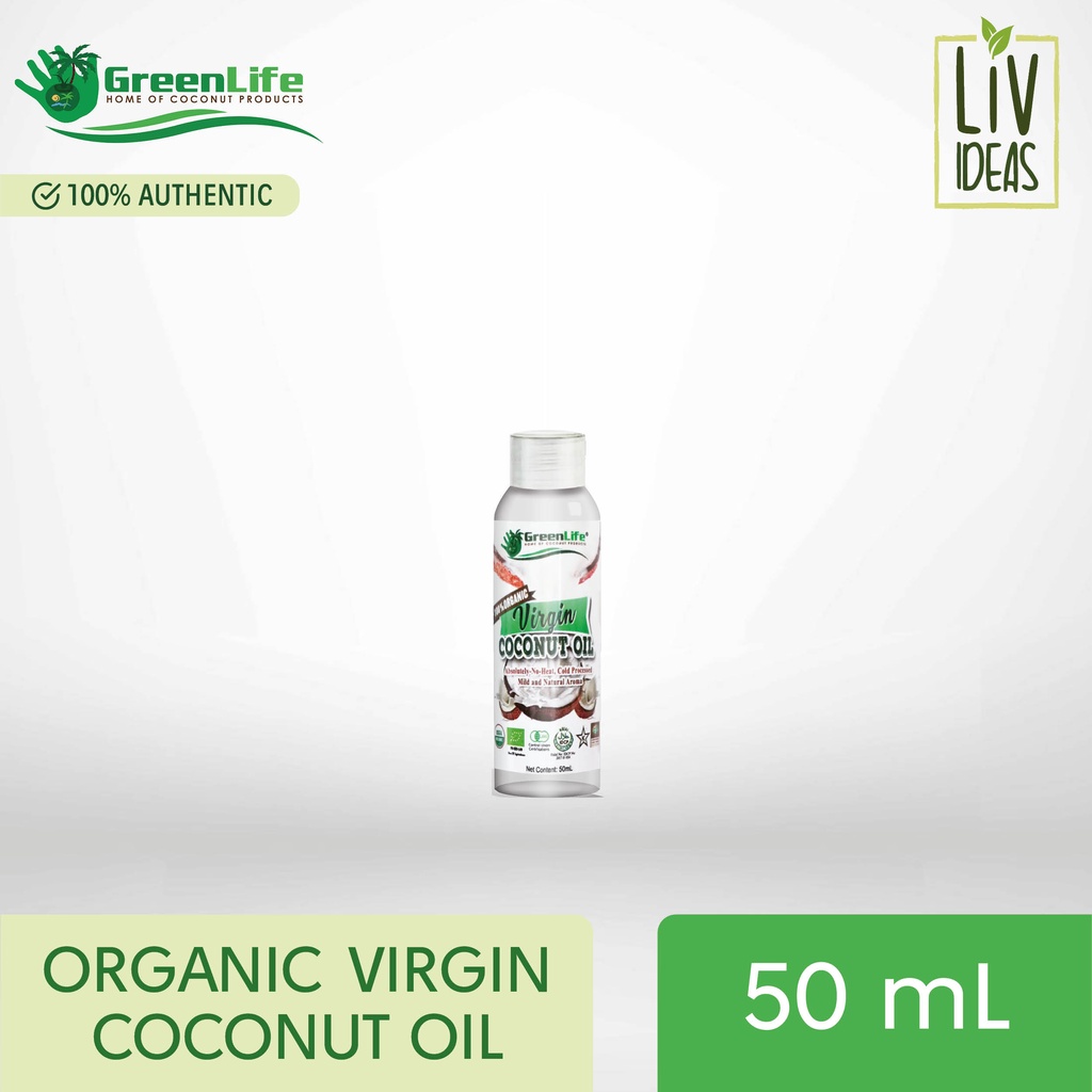 GreenLife 100% Organic Virgin Coconut Oil (VCO) 50mL | Shopee Philippines