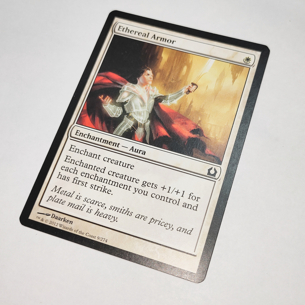 MTG Card ETHEREAL ARMOR Magic the Gathering Trading Card Game White ...