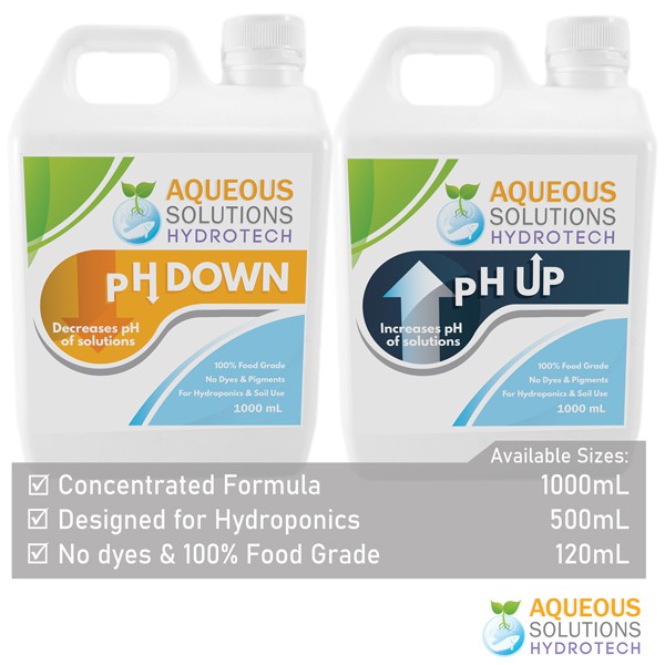 pH Adjuster | pH UP & DOWN set | Concentrate Hydroponics Aquaponics 120 ...