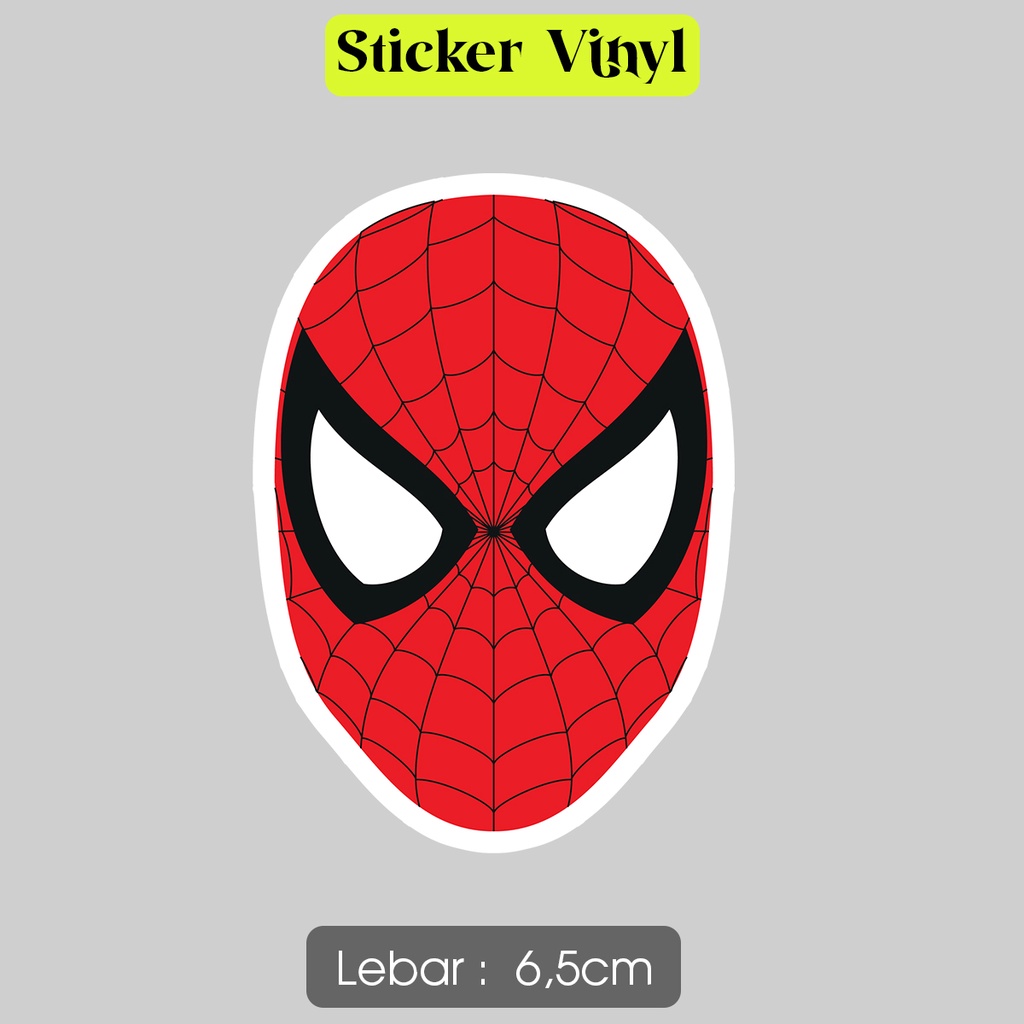 Spidey Face Sticker Spiderman Mask Peter Parker Waterproof Vinyl ...