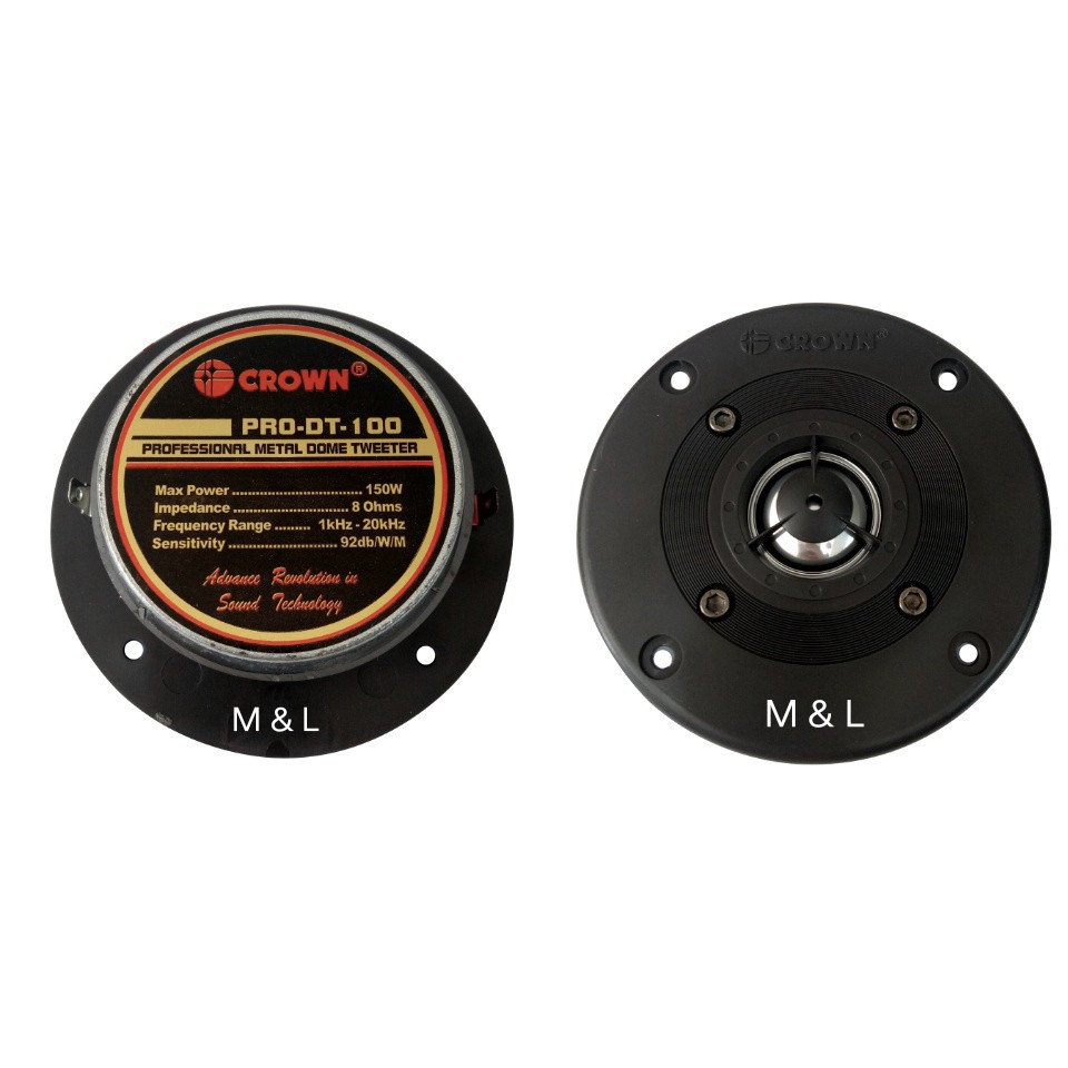Crown PRO-DT-100 4'' Metal Dome Tweeter ( 150 watts ) | Shopee Philippines