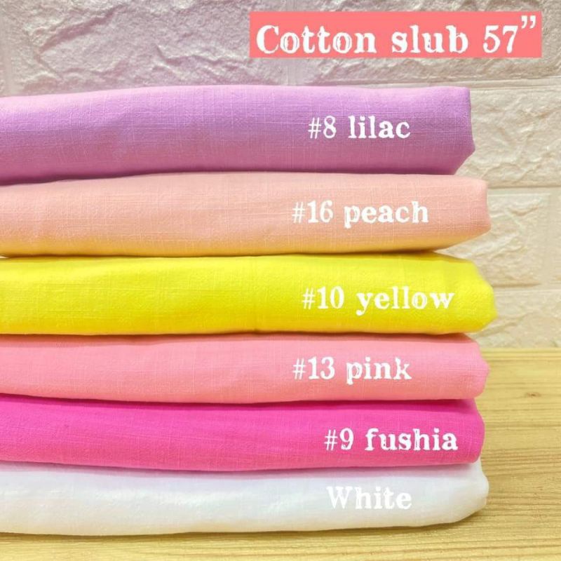 Cotton Slub 57"width (First and 2nd row) | Shopee Philippines