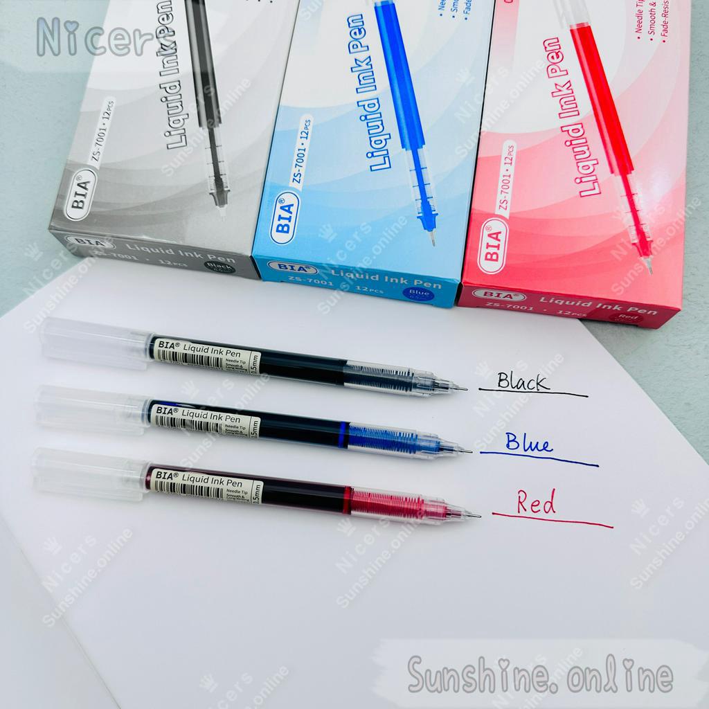 12pcs BIA 0.5mm Liquid Ink Fade-Resistant large capacity Gel Pen Sign ...
