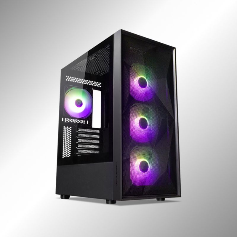 TECWARE FORGE S OMNI BLACK and WHITE TEMPERED GLASS MID TOWER GAMING ...