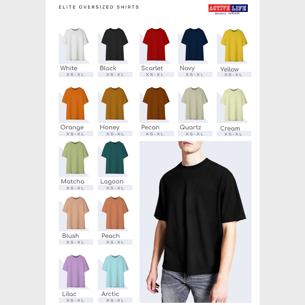 Active Life Elite Oversized Shirt - Lagoon | Shopee Philippines