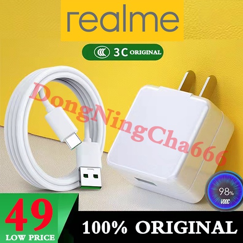 Realme Charger VOOC Fast Charger 5A Micro Usb/Type C Cable Android ...