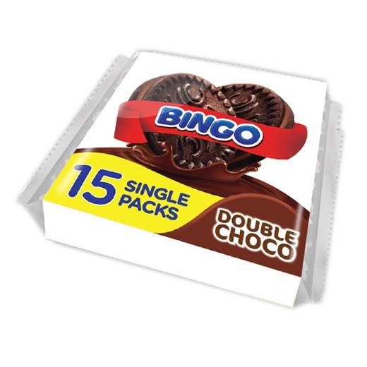 Bingo Cookie Sandwich Double Choco 28g x 15 | Shopee Philippines