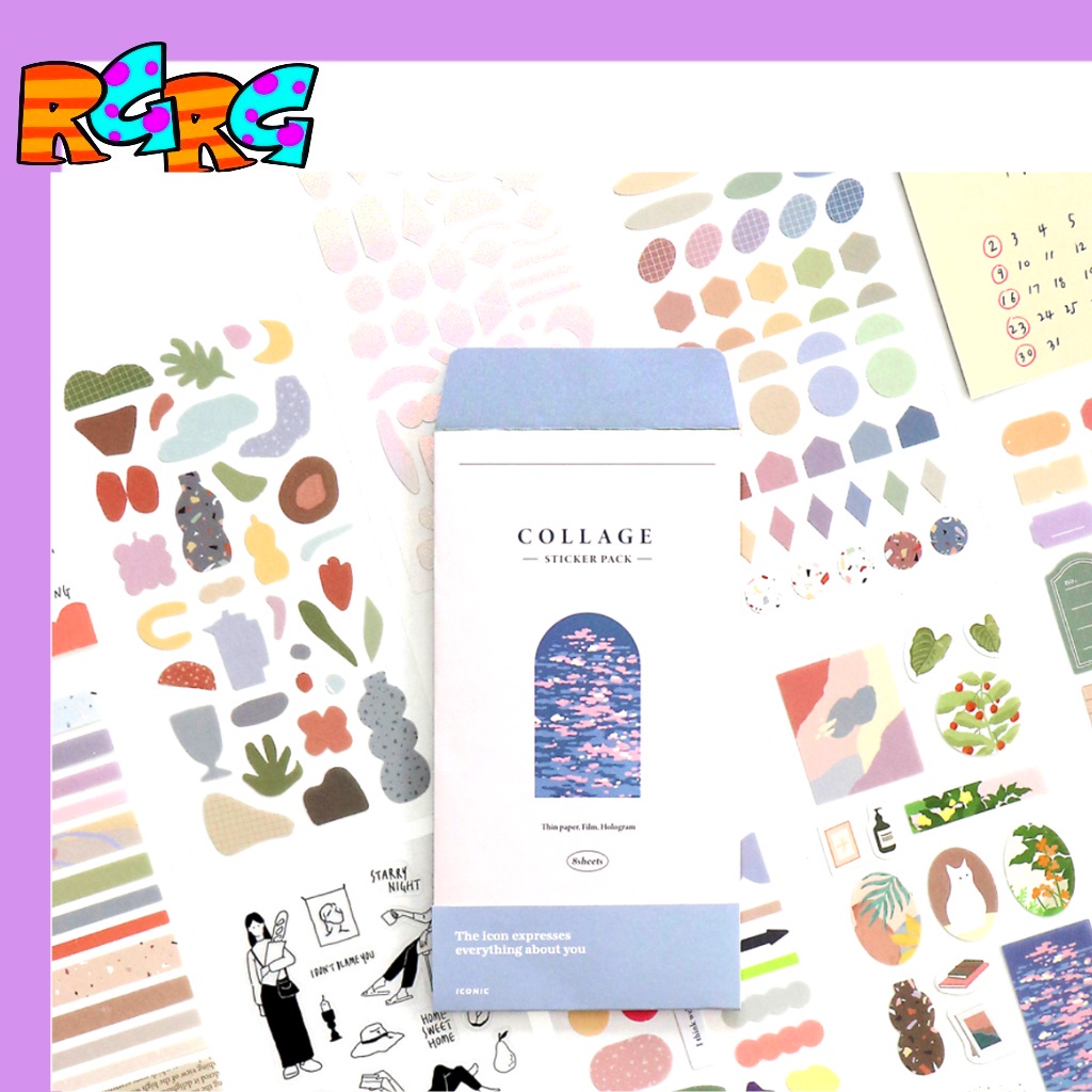 [Iconic] Collage Sticker Pack/8sheets / journal planner decoration ...