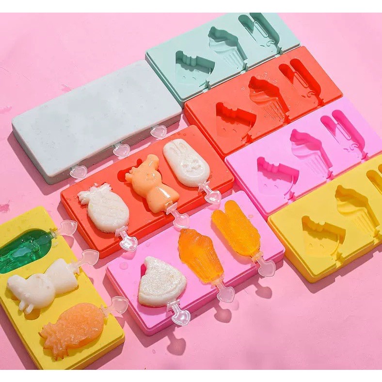 Cartoon Silicone DIY Homemade ice cream molder | Shopee Philippines