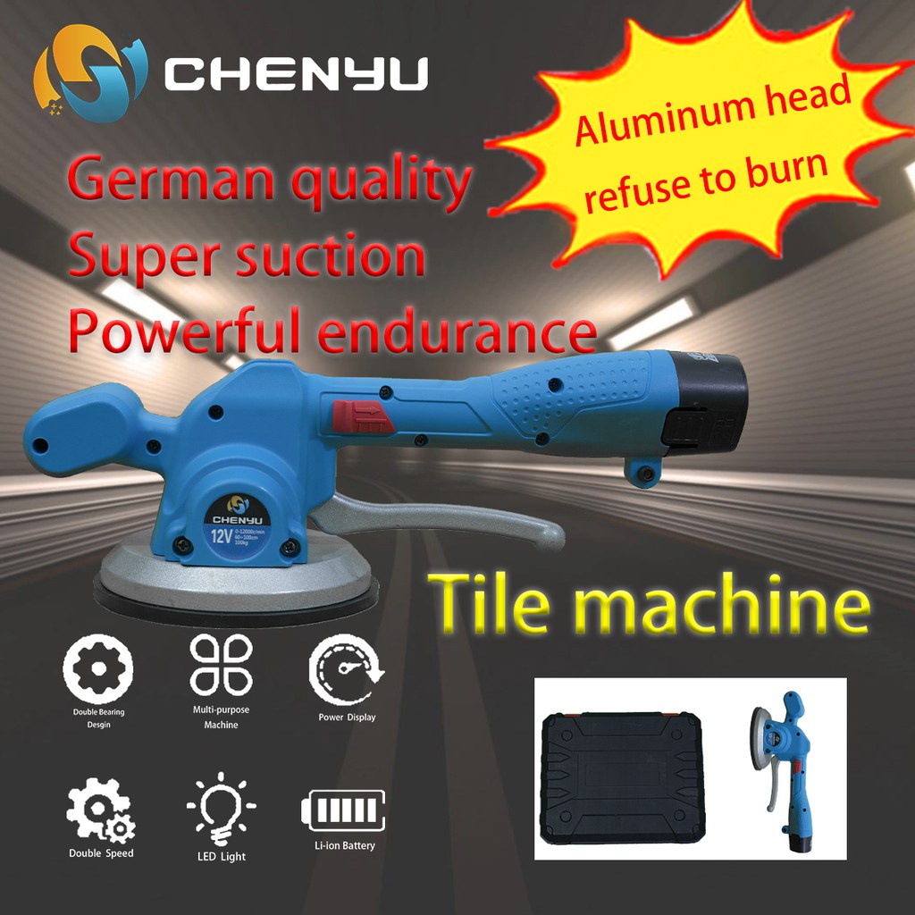 Tile Vibrator Leveling Machine Bricklayer 12V Ceramic Tile Suction Cup ...