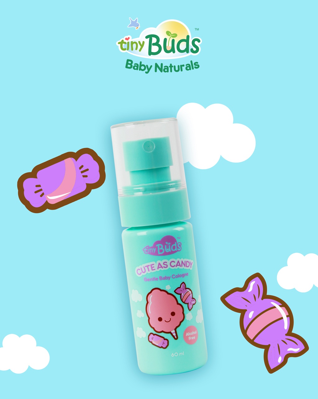 Tiny Buds Cute As Candy Gentle Baby Cologne | Shopee Philippines