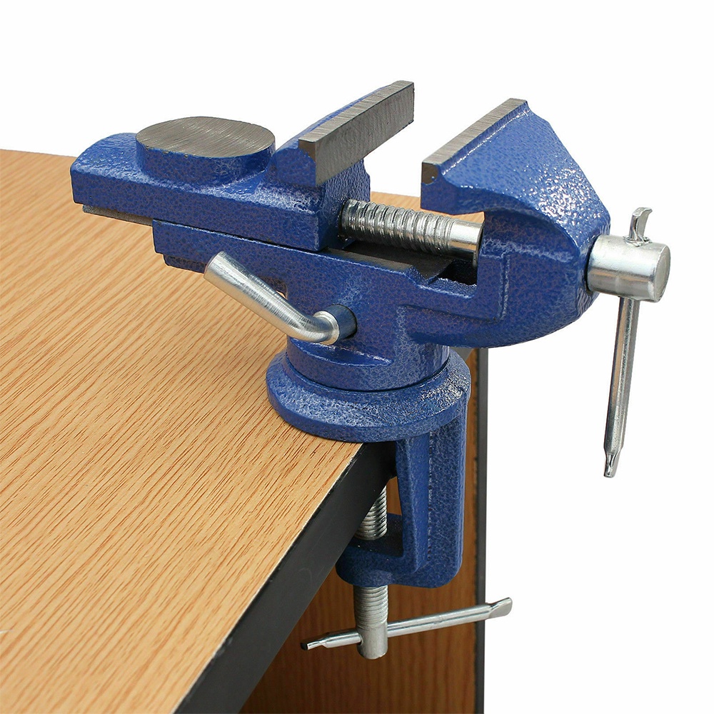 MINI WORK BENCH VICE SWIVEL TABLE CLAMP BASE CAST IRON 50mm | Shopee ...