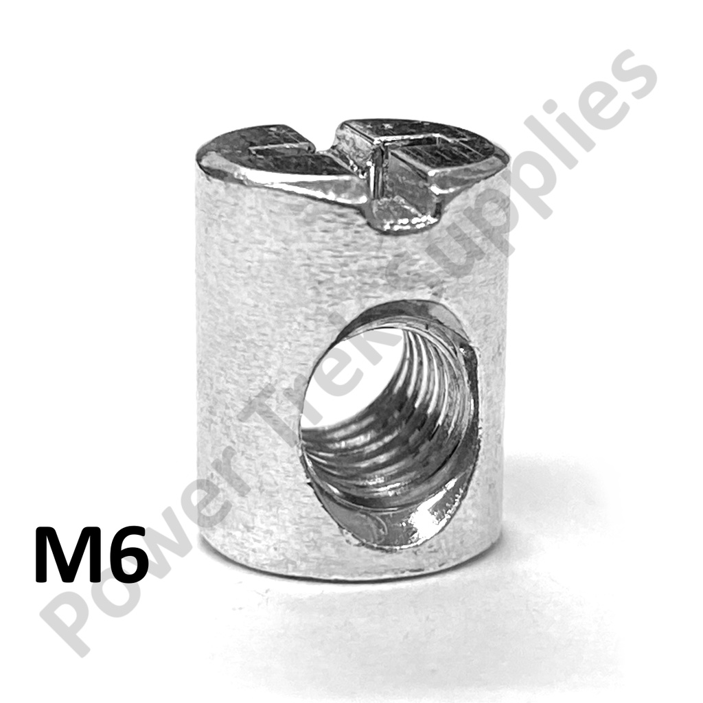 Furniture Fasterner - Nut - Cross Dowel Barrel - JRN M6 x 10mm x 13mm ...
