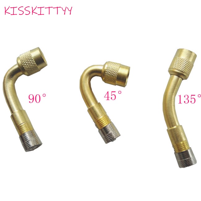 kisskittyy Tire Inflator Valve Extension 45/90/135 Degree Brass Adapter ...