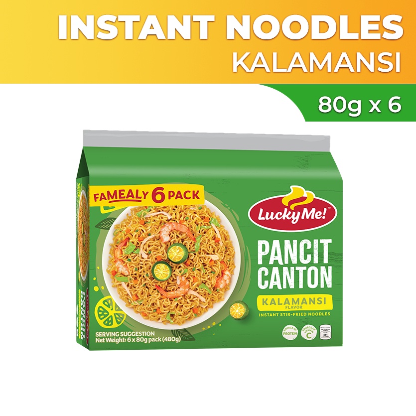 Lucky Me! Pancit Canton Kalamansi Multipack 80gx6 | Shopee Philippines