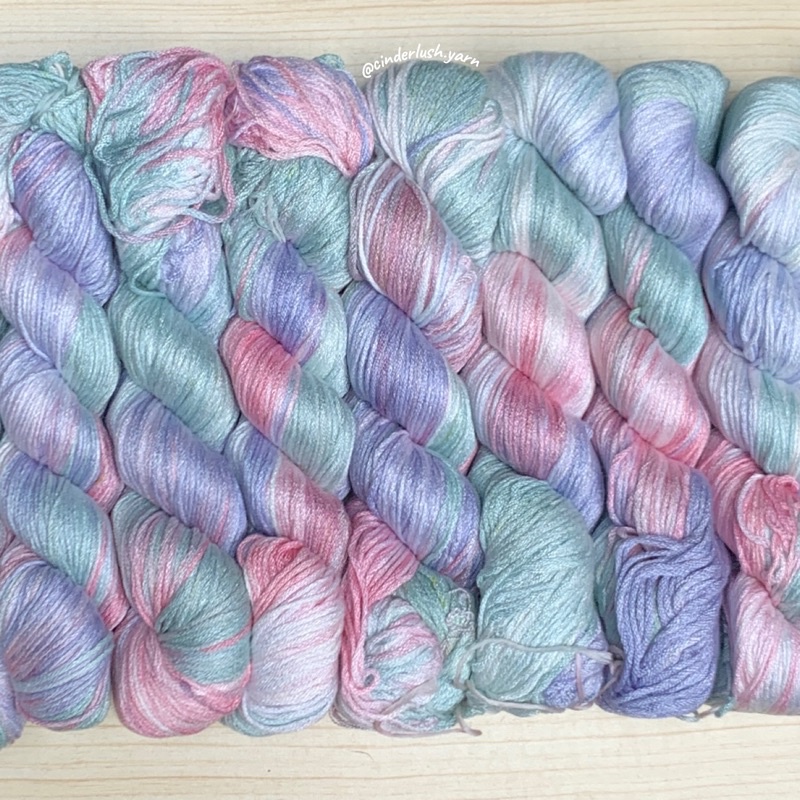 Chinese Bamboo Knitting yarn "Pops" handdyed ombre yarn small ply ...