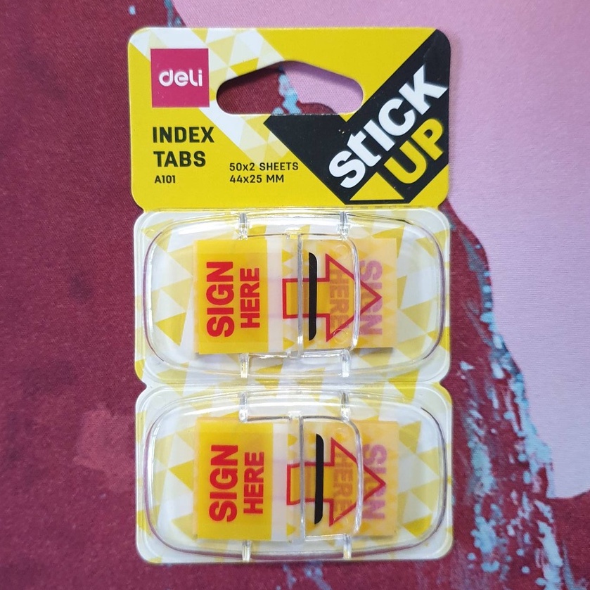 [FPS FairPriceSupplies] Deli A101 Stick Up Index Tabs / Sign Here (sold ...