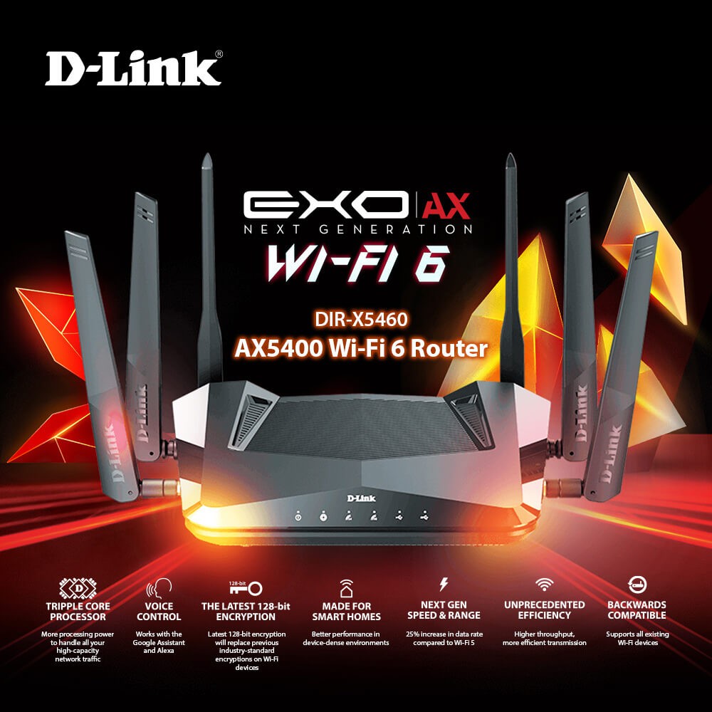 D-Link DIR-X5460 EXO AX AX5400 Wi-Fi 6 Router | Shopee Philippines