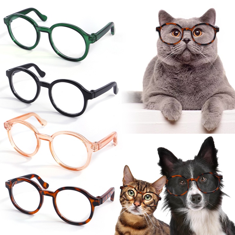 Pet Cute Glasses Plastic Transparent Cat Glasses Dog Teddy Personality ...