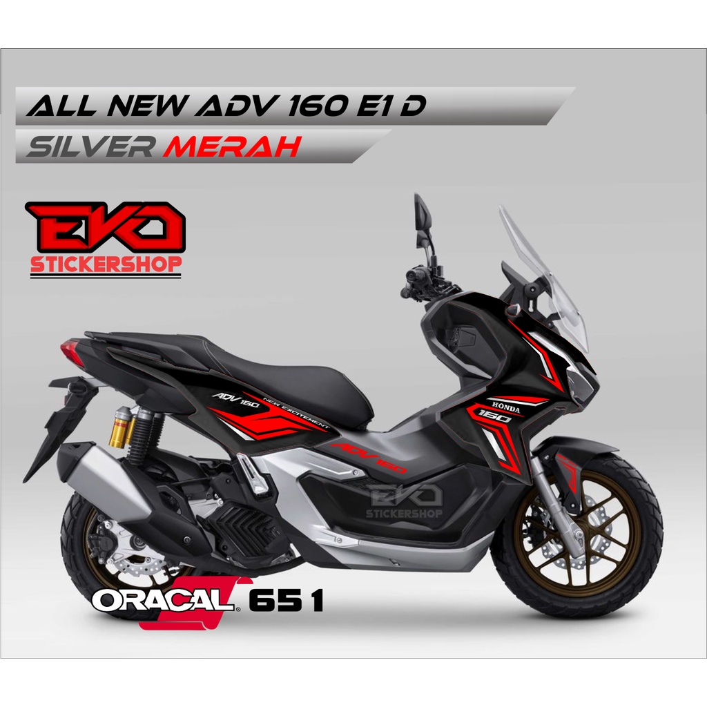 HITAM Sticker HONDA ADV 160 2022 2023 Black Cutting Sticker ADV Code E1 ...