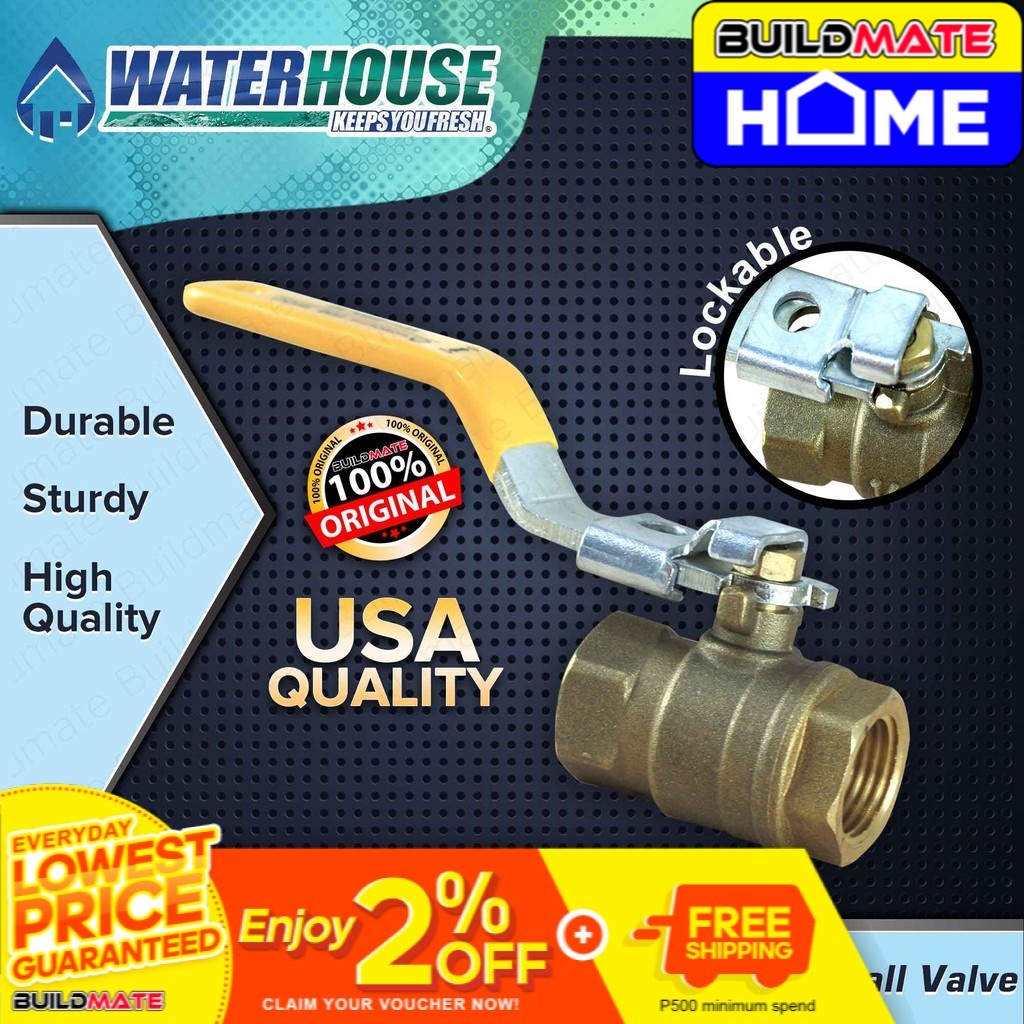 BUILDMATE HOME WATERHOUSE by POWERHOUSE Lockable Brass Ball Valve 1/2 ...