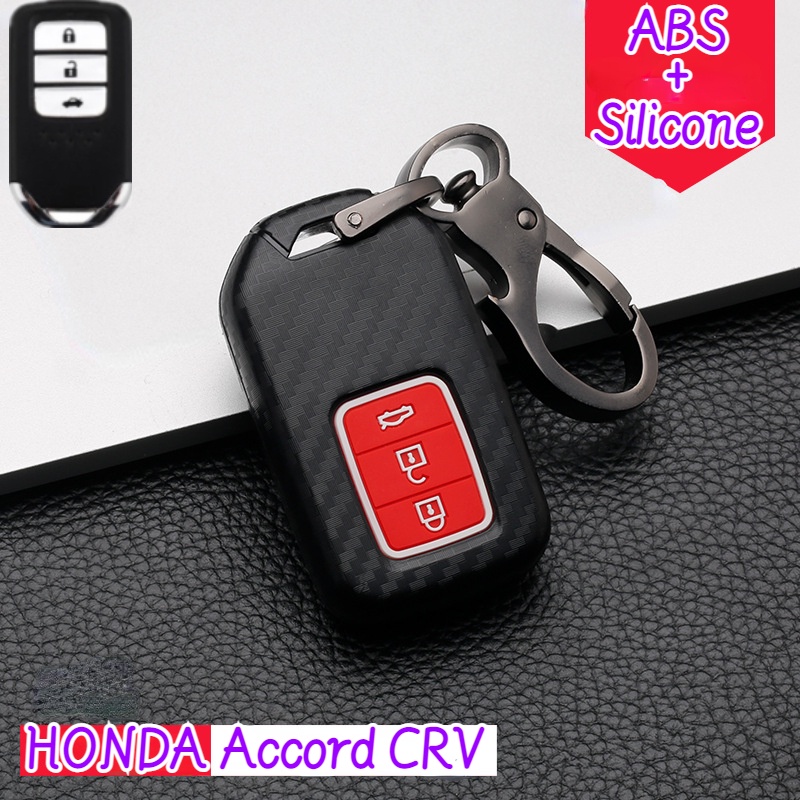 Honda Carbon fiber Key Holder Cover Smart Key cover remote car key case ...
