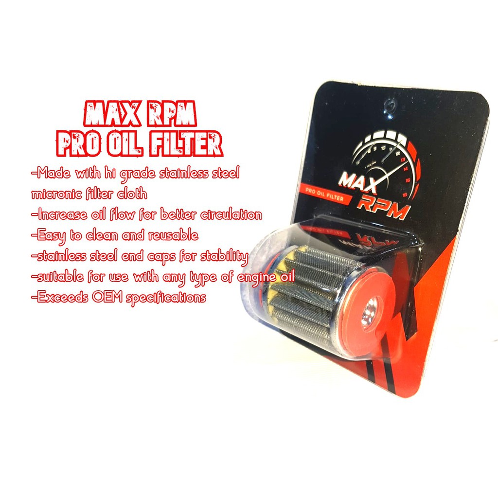 PRO OIL FILTER MAX RPM | Shopee Philippines