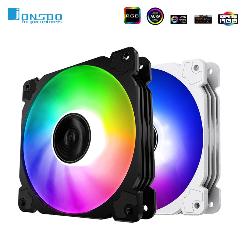 JONSBO FR-502 5V 3PIN ARGB PC Case Cooling Fan 12V PWM 120mm CPU Cooler ...