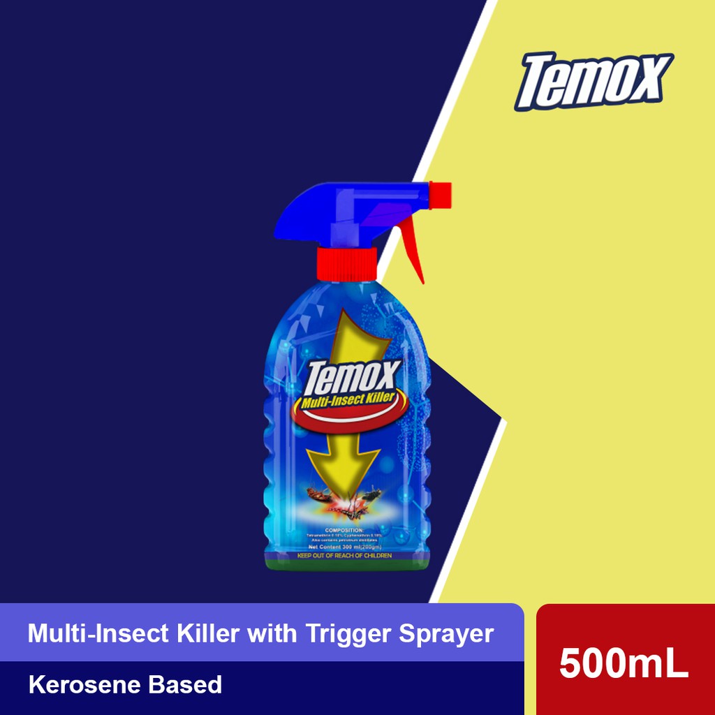 Temox Multi-Insect Killer Kerosene Based 500ml Trigger Spray | Shopee ...