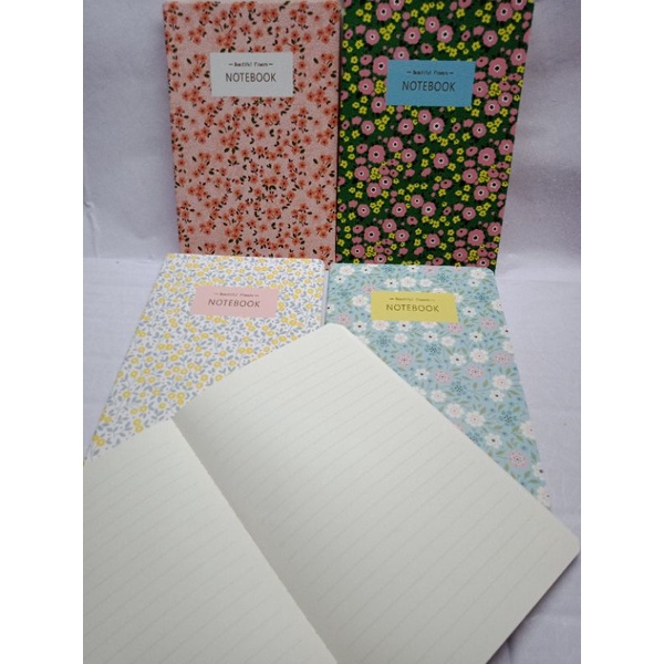 FLORAL NOTEBOOK THIN LINED INSIDE | Shopee Philippines