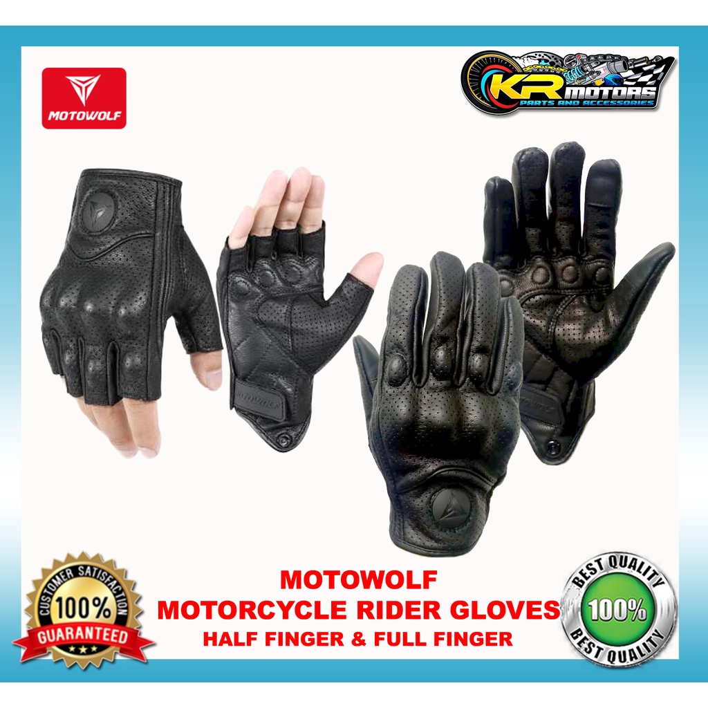 ORIGINAL Motowolf Motorcycle Riding Gloves - Original ( Half Hand ...