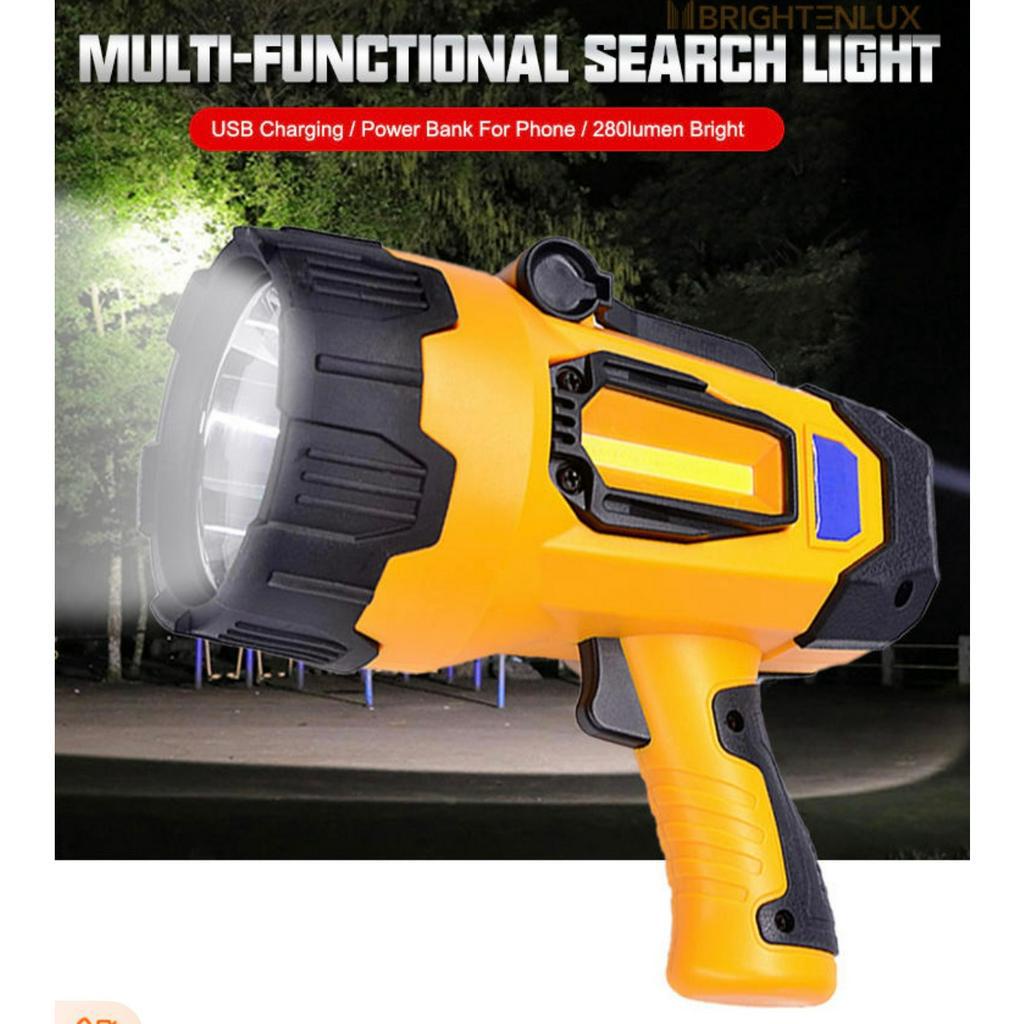 Portable Rechargeable LED Searchlight | Shopee Philippines