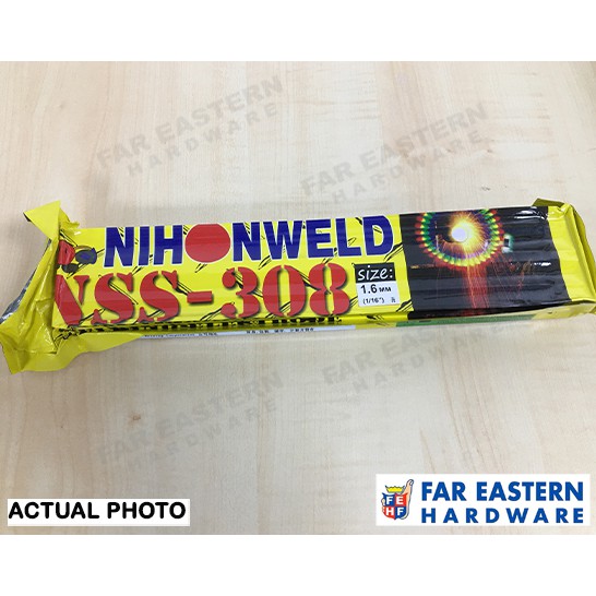 NIHONWELD Stainless Steel Welding Rod Electrode NSS-308 1/16 5/64 1/8 3/32 5/32 - 1 KG | Shopee ...