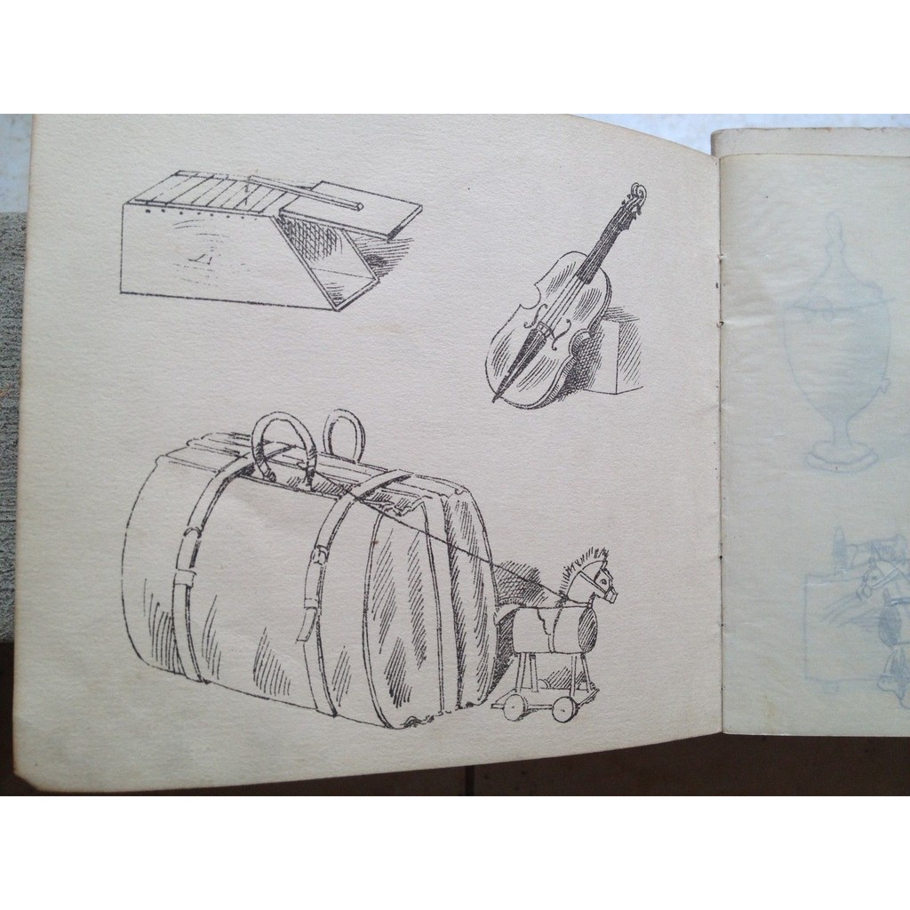 2 Lot Primitive Learn to Draw 1930s Antique Sketch Book | Shopee ...