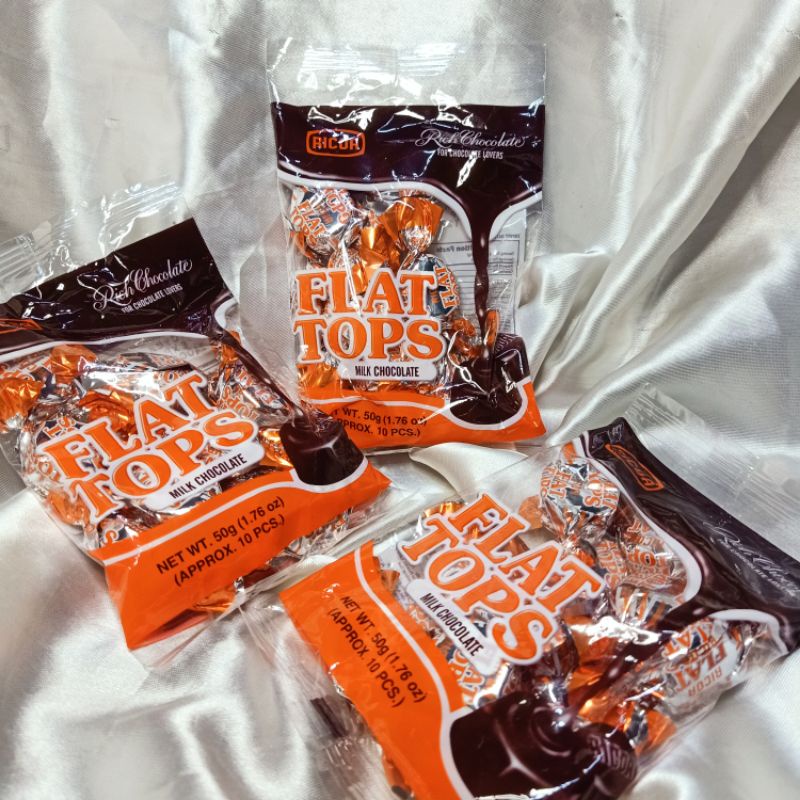 Ricoa Flat Tops 10 pcs chocolate | Shopee Philippines