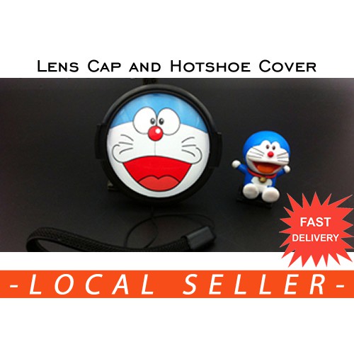 Doraemon Cartoon Lens Cap and Hot Shoe Cover | Shopee Philippines