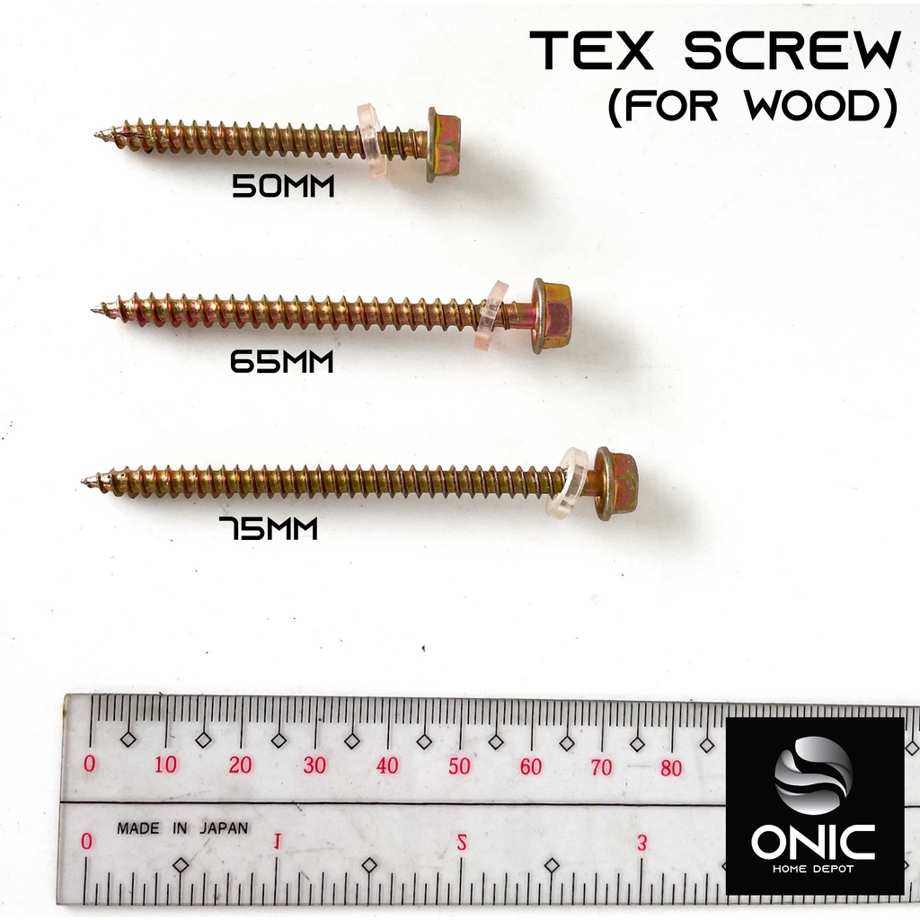 [ONIC] Tex screw / Tekscrew per 100 pcs (for WOOD - sizes 50, 65, 75mm ...