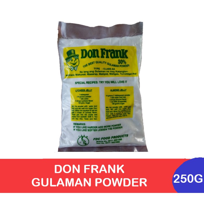Don Frank Gulaman Powder 250g – Agar Agar High-Quality Jelly Powder No ...