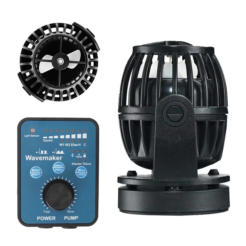 100-240V Silent Aquarium Wave Maker Pump Propeller Powerful Fish Tank Water Flow Pump Wavemaker ...