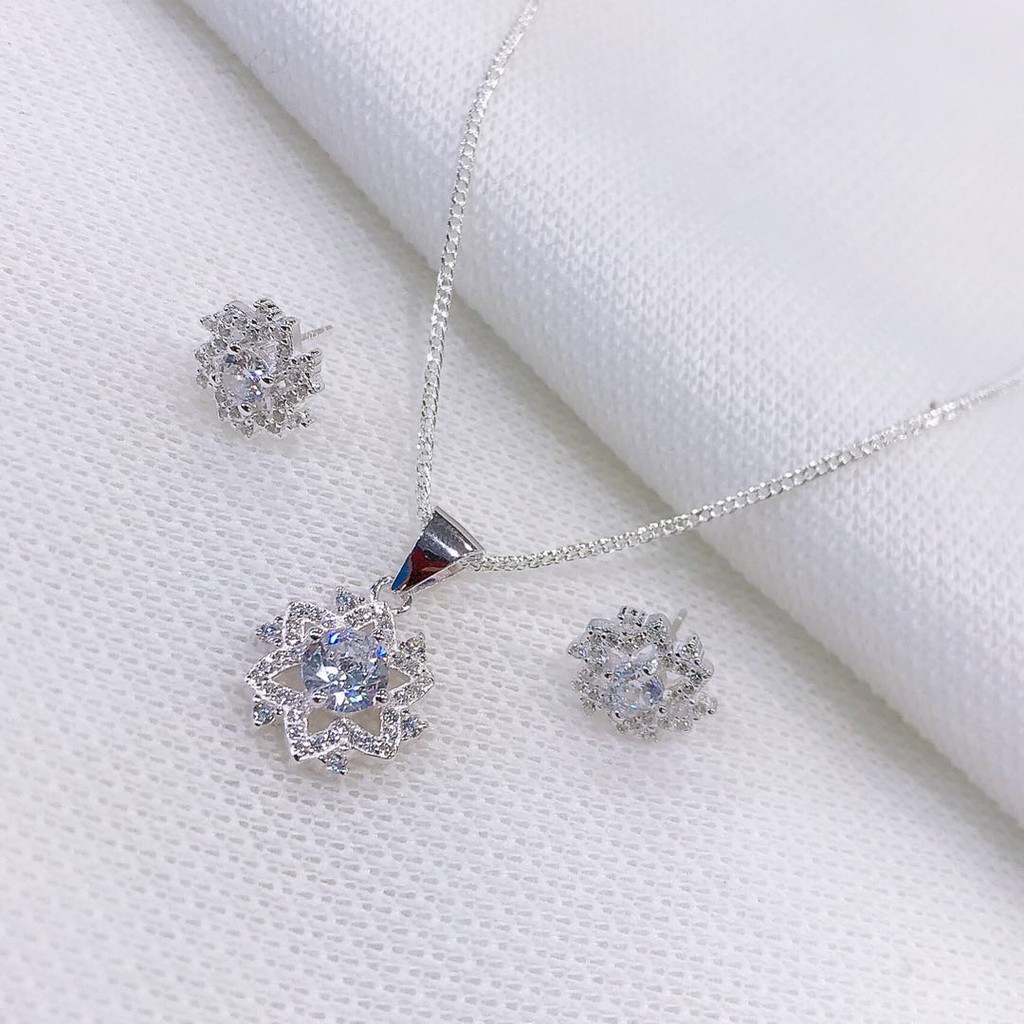 Silversmith ST072 SS006 Simple Jewelry Set Women 925 Italy Silver ...