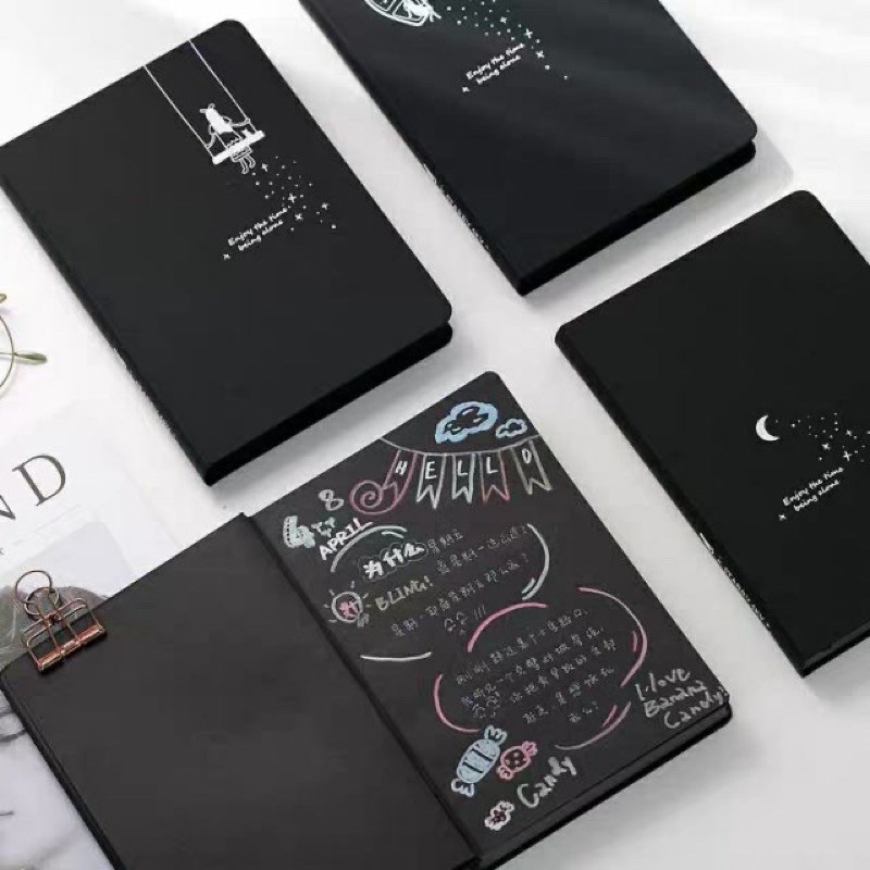 Plain BLACK NOTEBOOK | Shopee Philippines